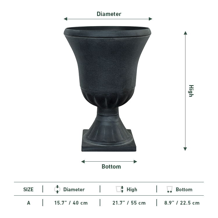 Bespoke Large Recycle Plastic Urn Planter from China manufacturer ...